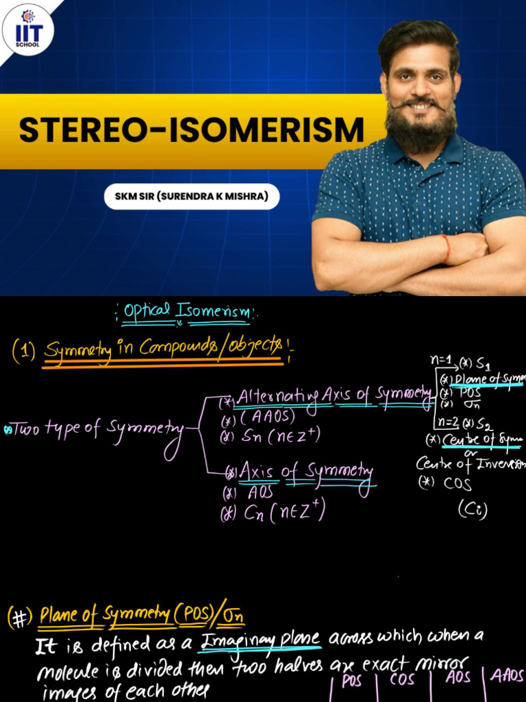 Stereoisomerism - L-11 (Class Notes) - (Optical Isomerism) Plane of ...