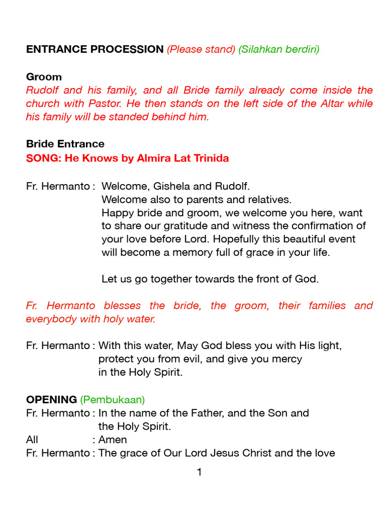 Wedding Mass | PDF | Eucharist | Christian Worship And Liturgy