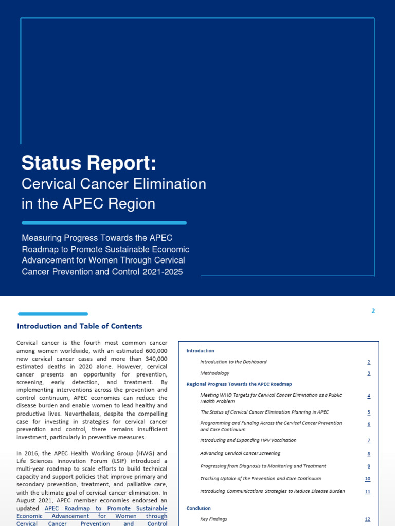 APEC Cervical Cancer Elimination Report | PDF | Preventive Healthcare ...