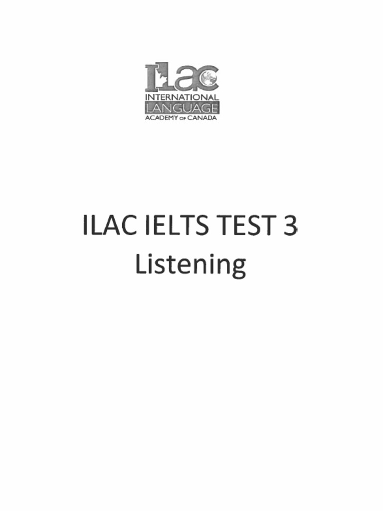 ILAC Pathway Listening Exam 3 | PDF