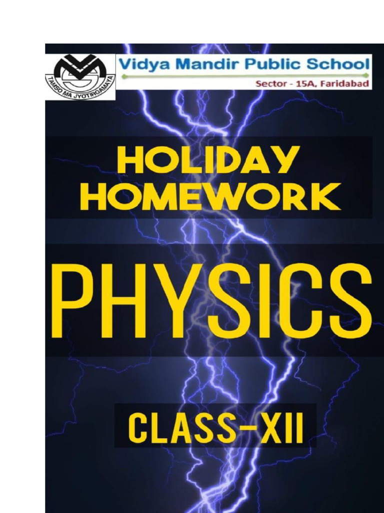 Xii Physics Assignment..2024-25 New | PDF | Capacitor | Capacitance