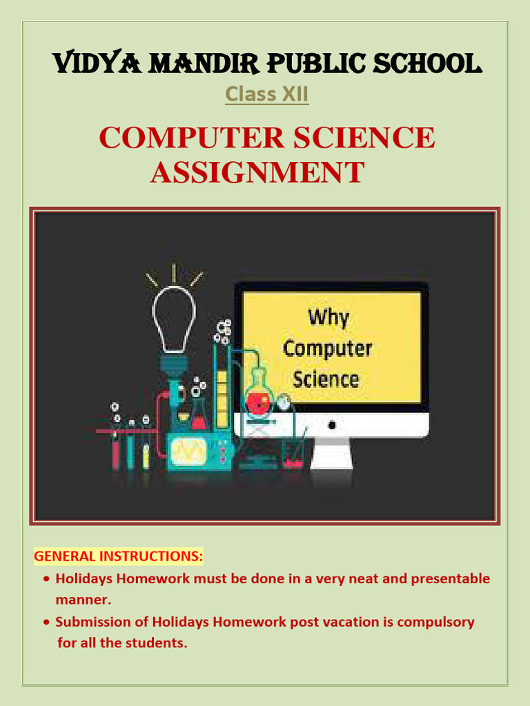 Python Revision Assignment for Class XII | PDF | Object Oriented ...