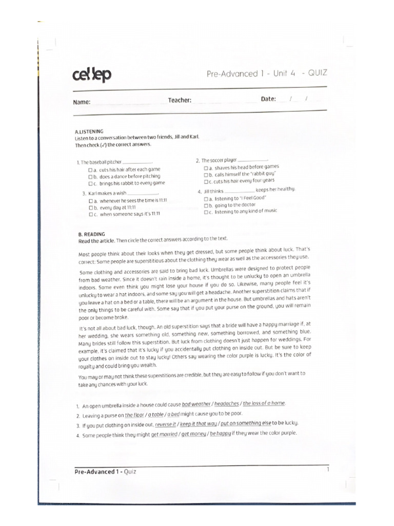 Pa1 Quiz Cellep | PDF