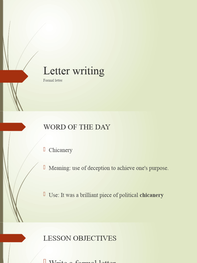 Formal Letter Writing Guide | PDF