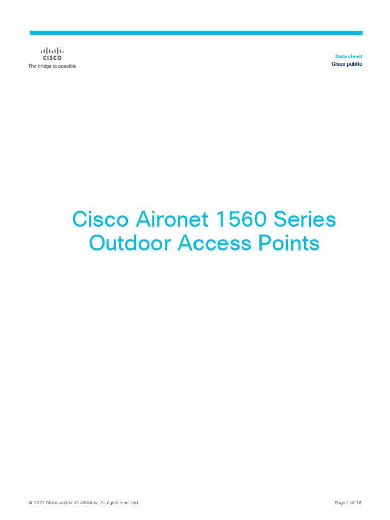 Cisco Aironet 1560 Series | PDF | Mimo | Wireless Access Point
