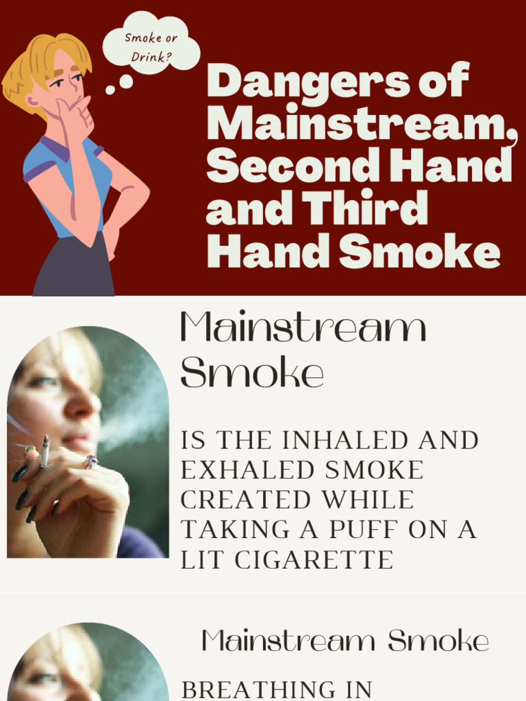 Dangers Of Mainstream Second Hand And Third Hand Smoke Pdf Tobacco