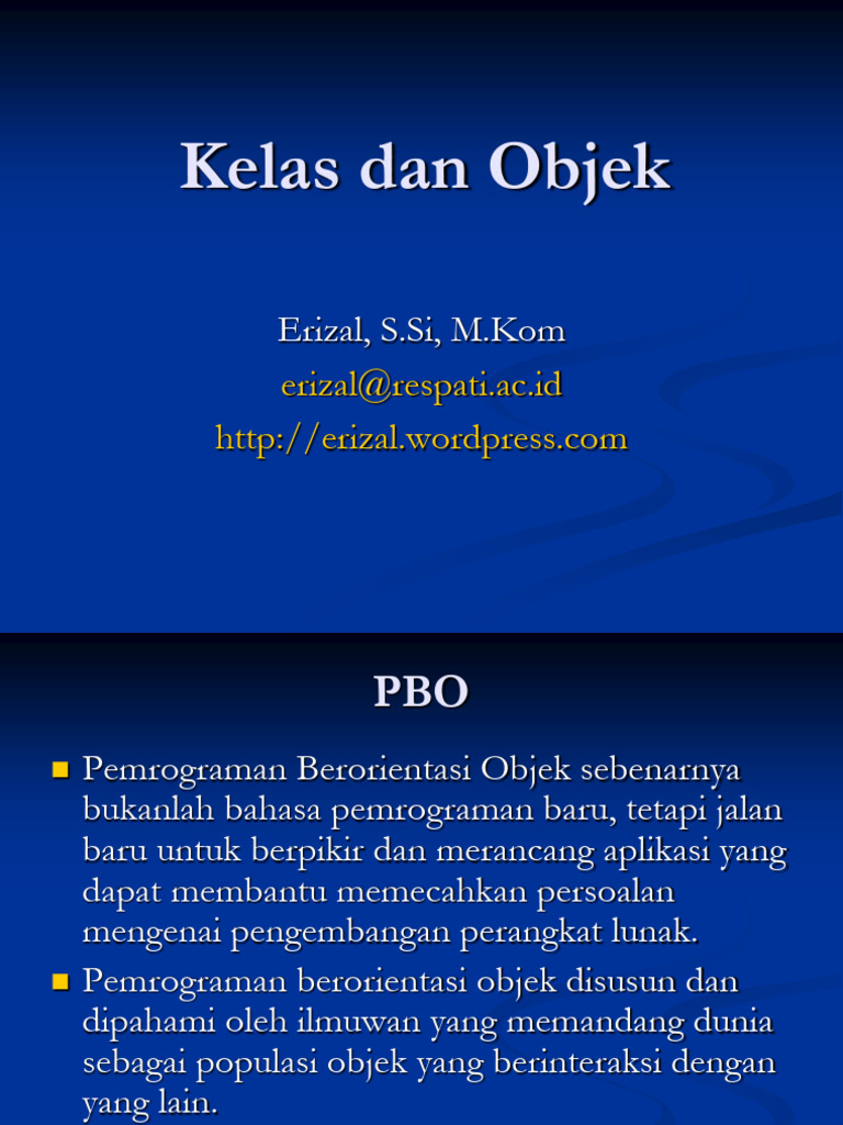 Modul-6 Kelas Dan Objek | PDF