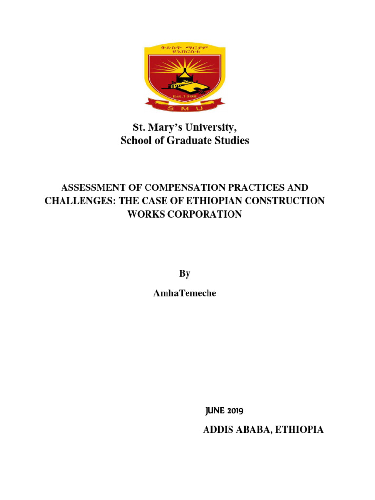Amha Temeche (Assessment of Compensation Practice and Challenges The Case of Ethiopian ...