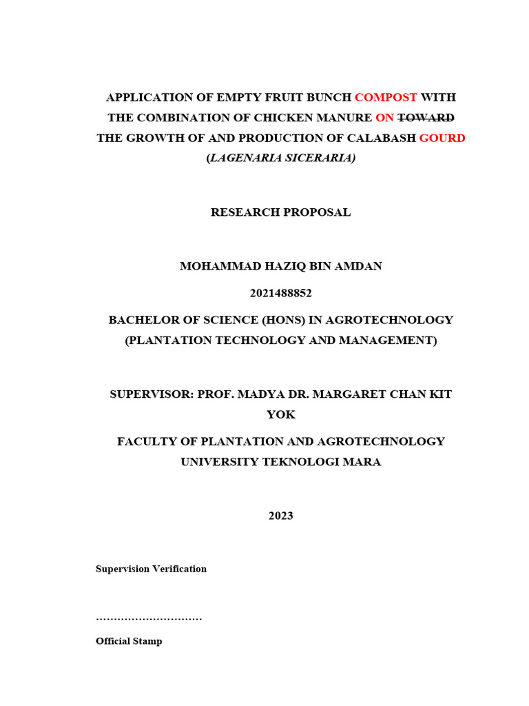 Chapter 1 Proposal New | PDF | Fertilizer | Soil