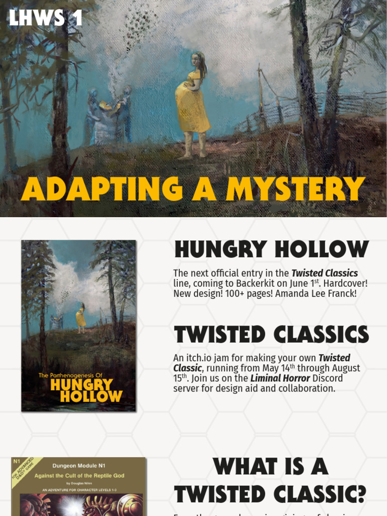 Adapting A Mystery (Liminal Horror Writing Seminar) | PDF | Horror Films