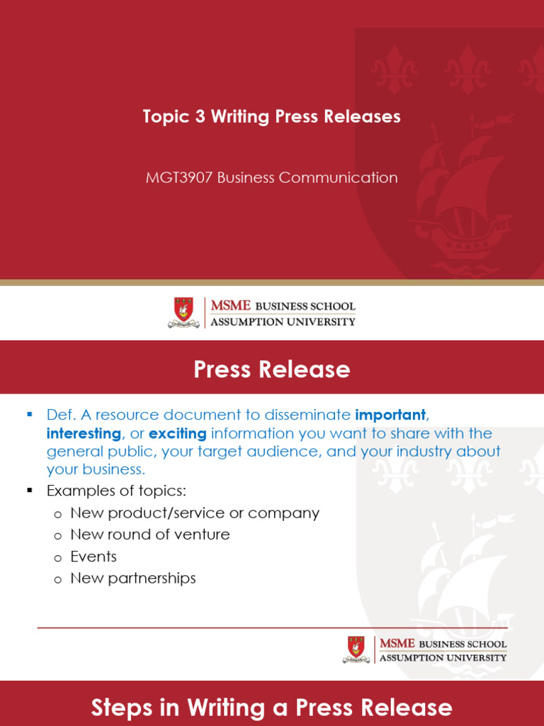 Writing Effective Press Releases | PDF | News | Information