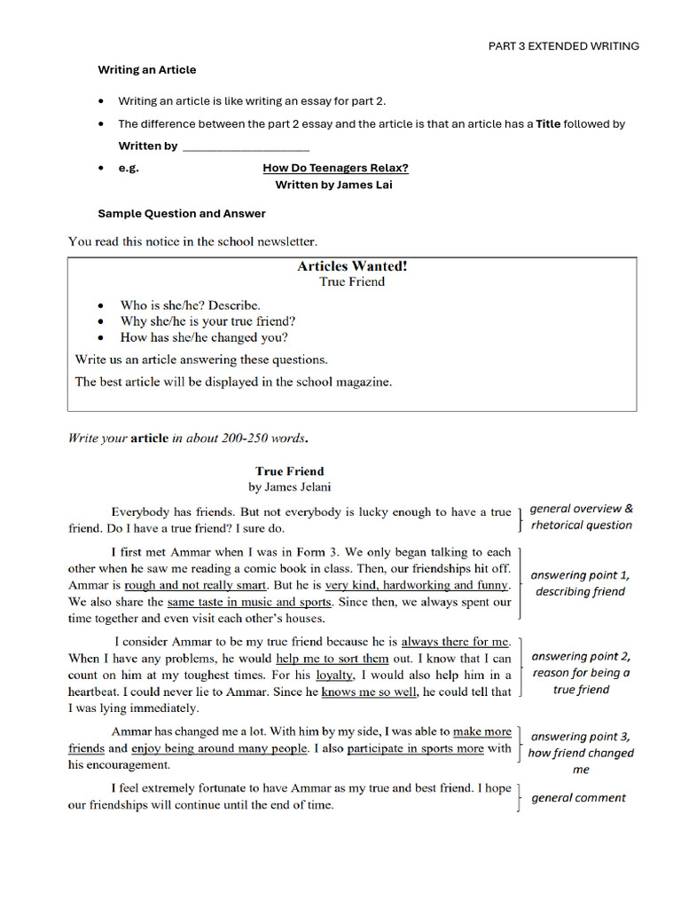 ENGLISH WRITING ( PART 2) | PDF