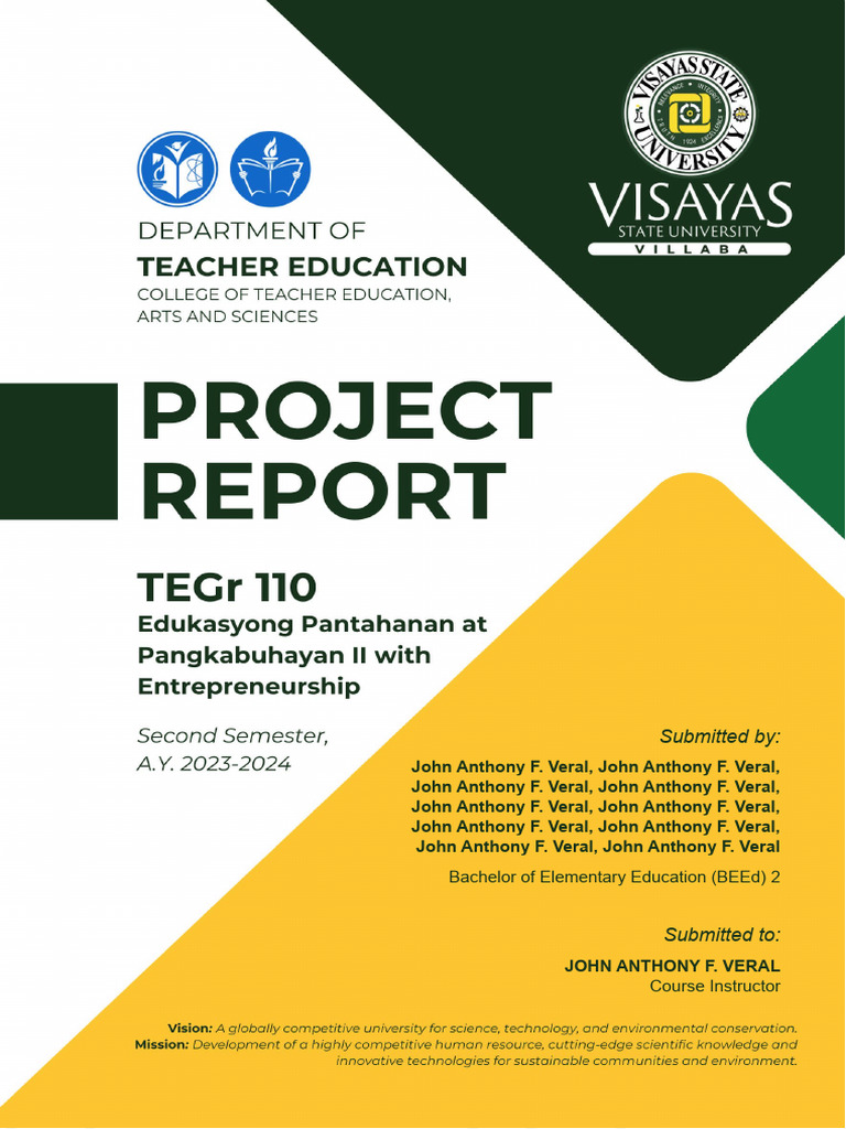 Project Report in TEGr 110 BEEd 2 | PDF | Epistemology | Natural Sciences