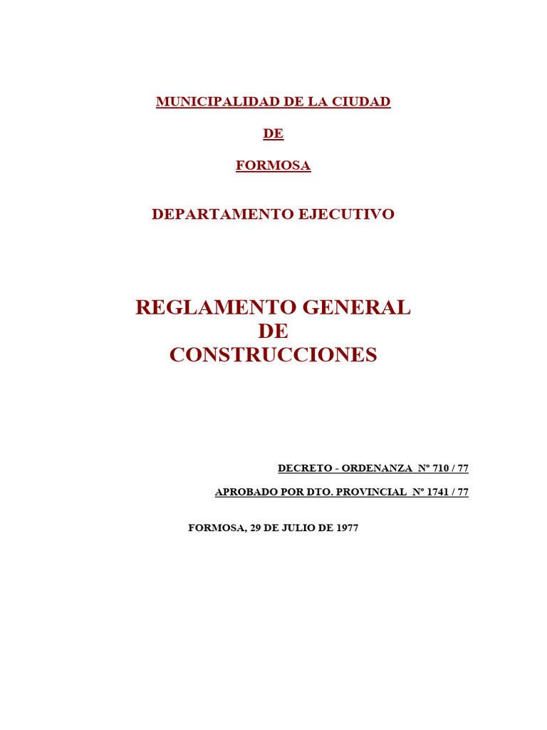 REGLAMENTO de CONSTRUCCIONES | Descargar gratis PDF | Multa (pena) | Demolición