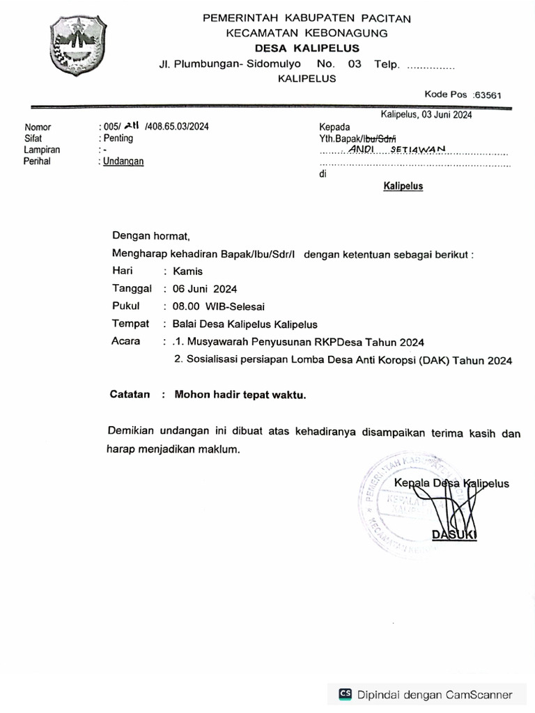 Contoh Undangan | PDF