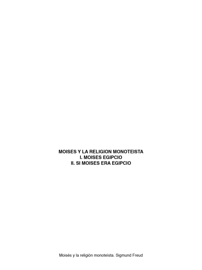 Moisés: Orígenes Egipcios y Monoteísmo | PDF | Moisés | Libro del éxodo
