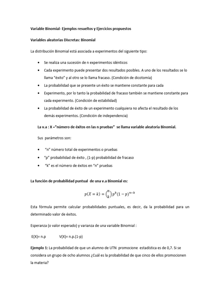 Ejercicios Modelos - Binomial | PDF | Probabilidad | Matemáticas Aplicadas