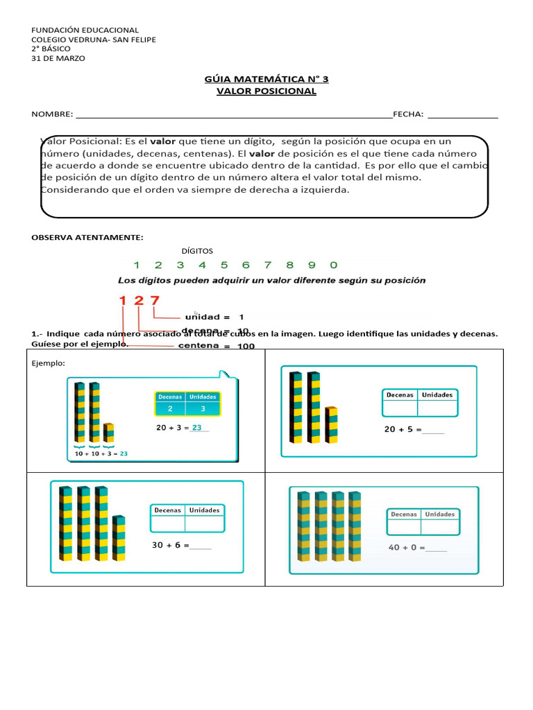 Guia Matematica 3 1 PDF | PDF | Aritmética | Matemáticas