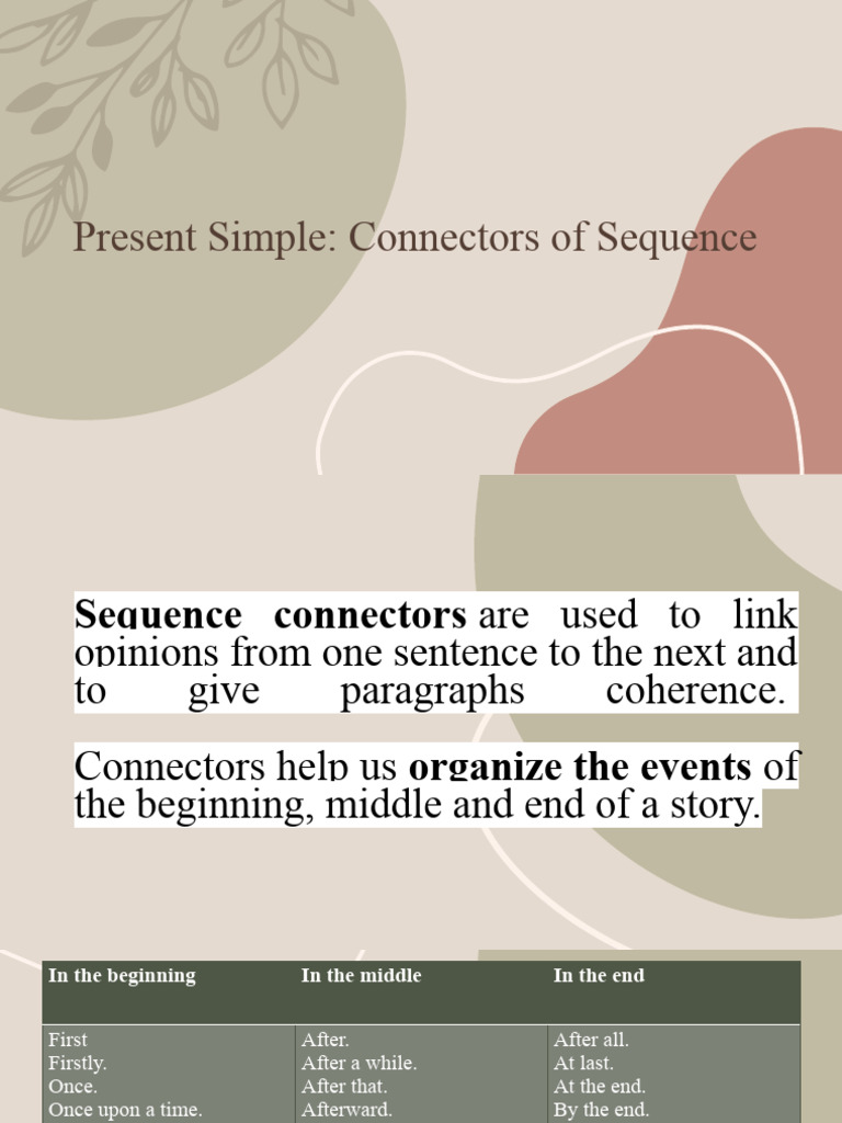 Connectors of Sequence | PDF
