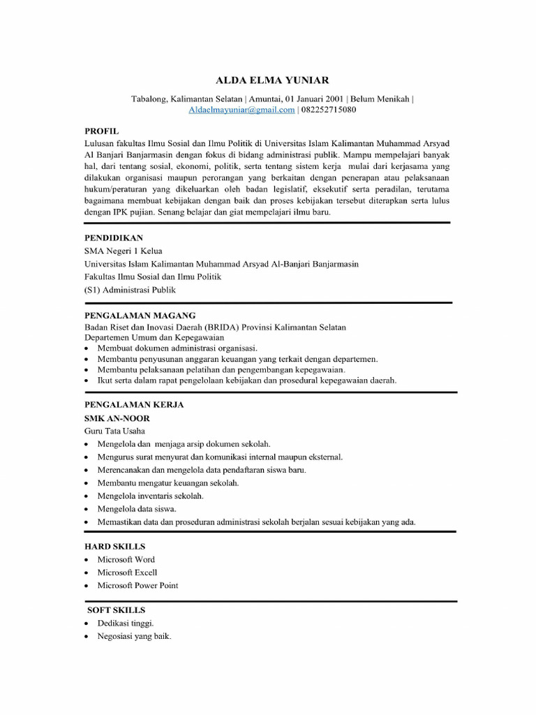 CV Alda Elma Yuniar-Dikompresi 2 | PDF
