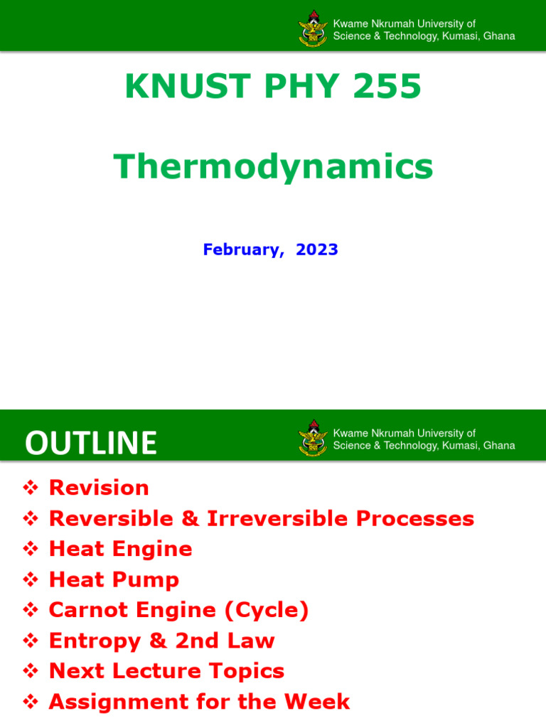 Thermodynamics Part3 2023 | PDF | Entropy | Heat