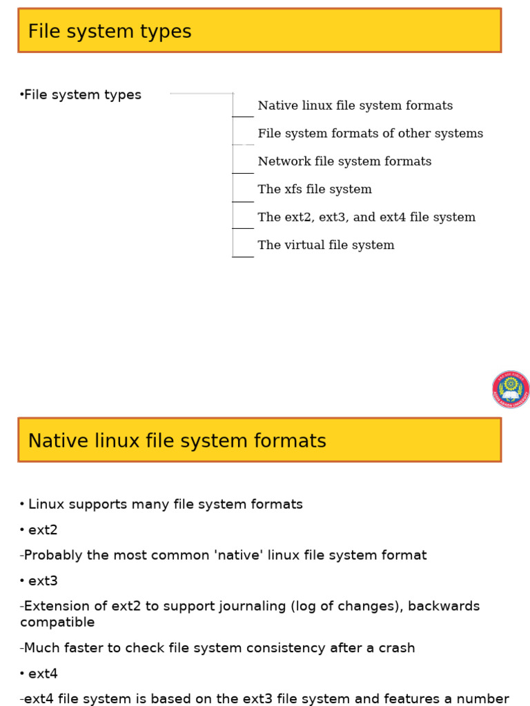 Overview of Linux File Systems | PDF | File System | Operating System ...