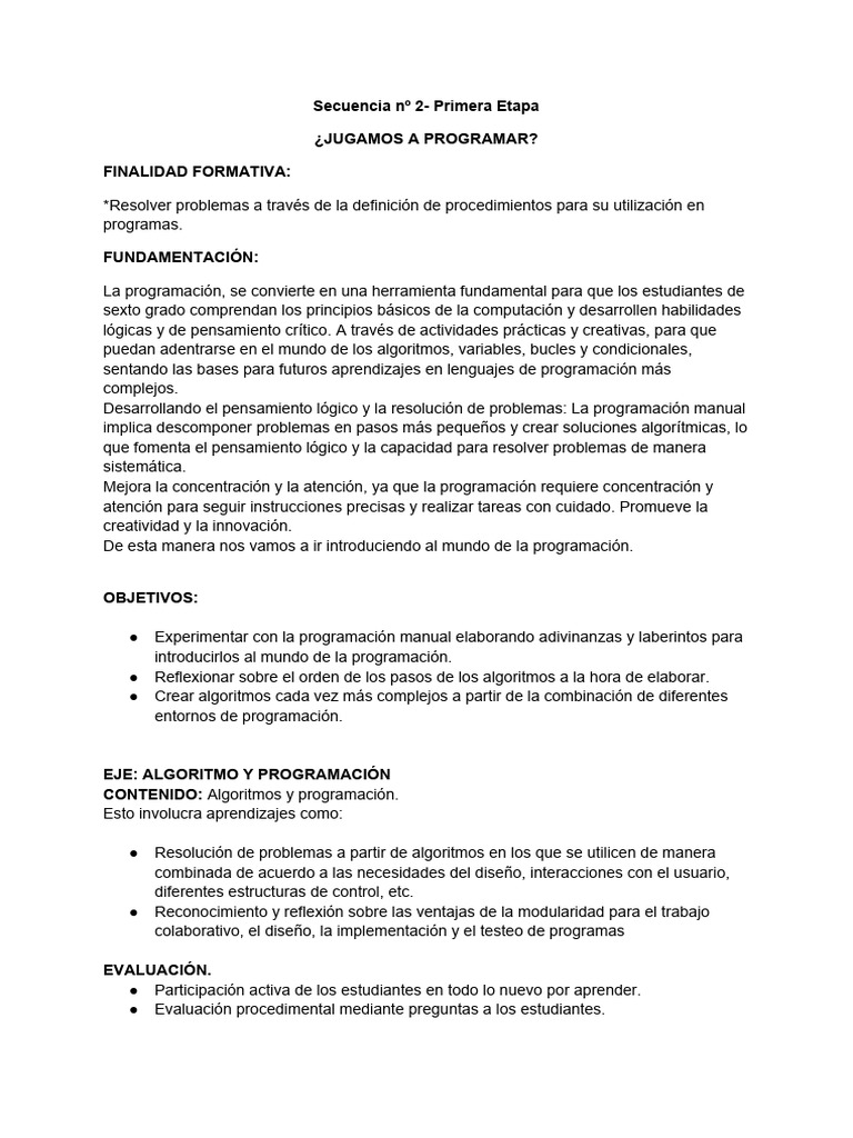 Sec. 2-Primer Unidad-Tecnologia 6to | PDF | Lenguaje de programación ... Sec. 2-Primer Unidad-Tecnologia 6to | PDF | Lenguaje de programación ...
