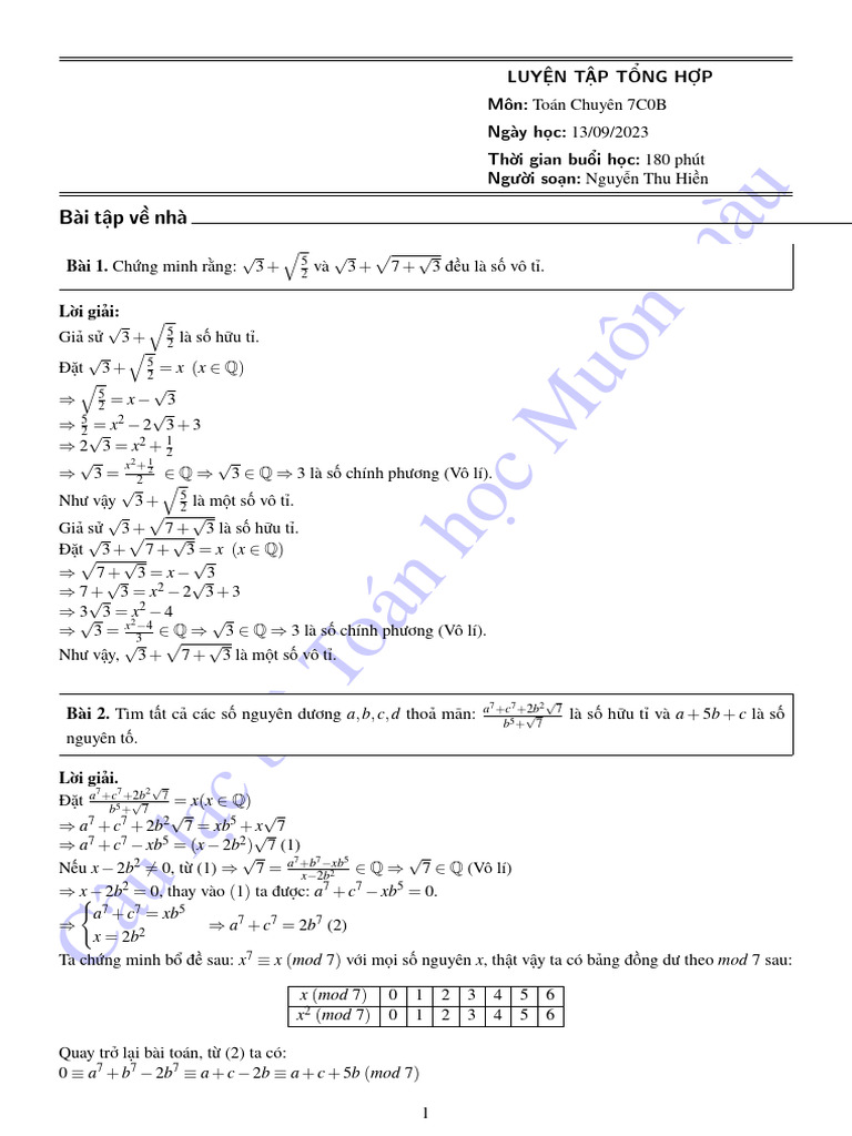 (L7C0B23) 27 09 2023 Luyen Tap Tong Hop | PDF
