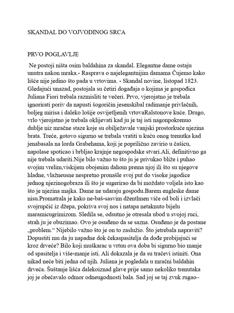 Skandal Do Vojvodinog Srca | PDF