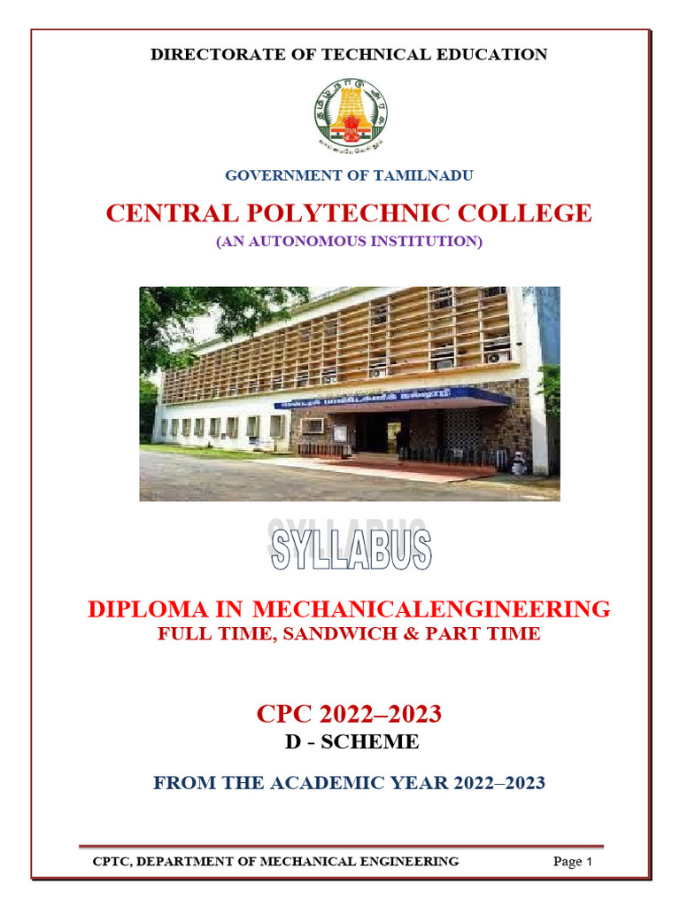 D Scheme Mechanical Syllabus | PDF | Mechanical Engineering | Engineering