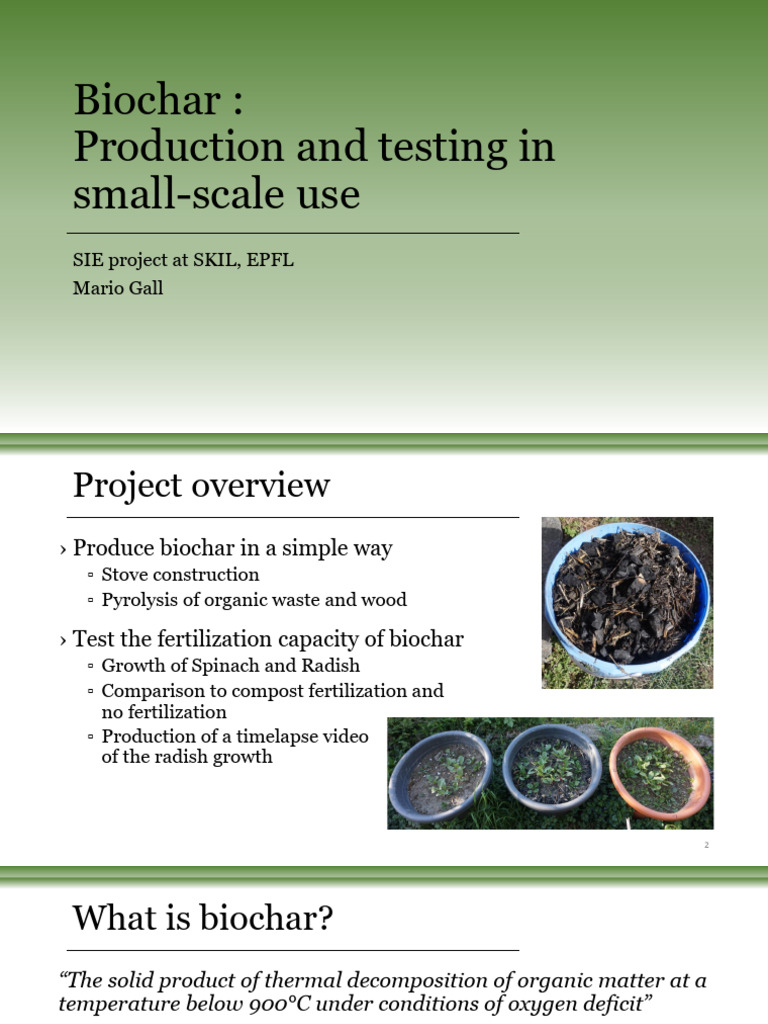 Biochar Presentation | Download Free PDF | Soil | Organic Matter