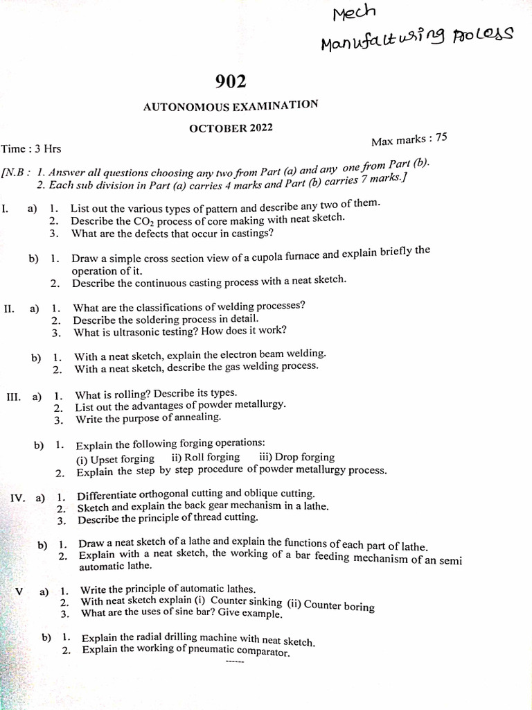 MT-1 CPT Previous Year QN Paper | PDF