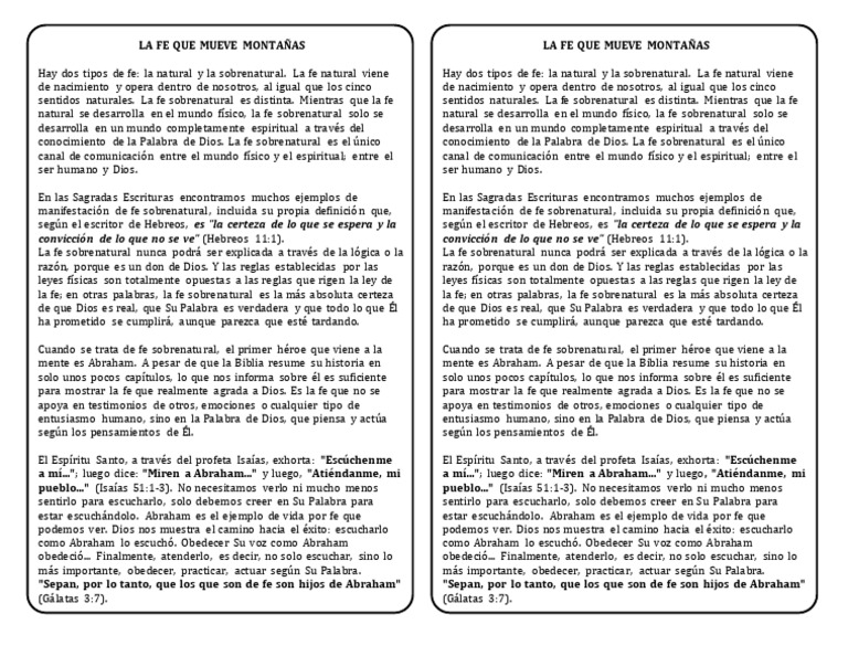 La Fe 1 | PDF | Fe | Dios