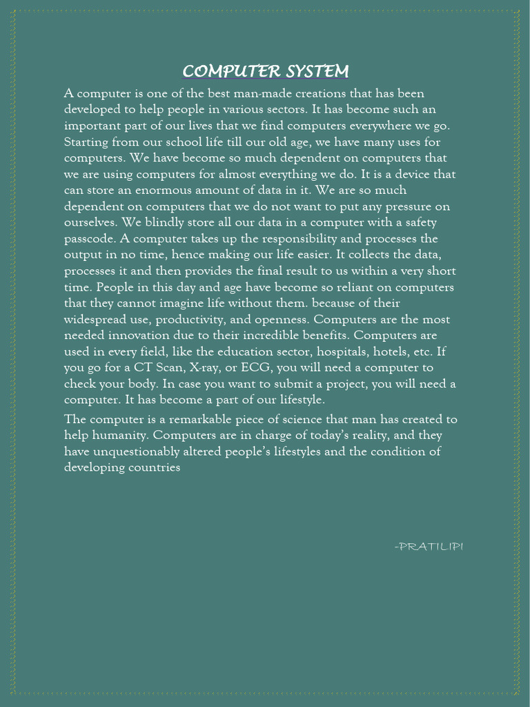 Computer System | PDF