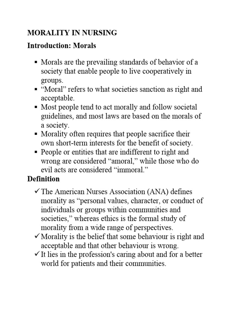 MORALITY Note | PDF | Morality | Utilitarianism