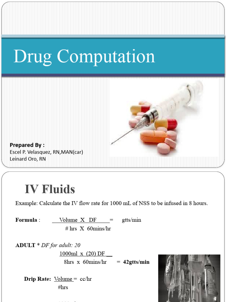 Drug Computation | PDF | Medical Treatments | Pharmacology