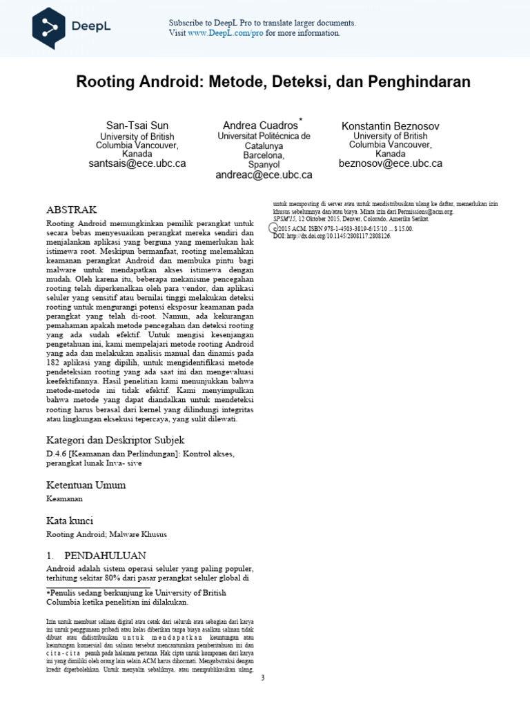 Android Rooting - Methods, Detection, and Evasion | PDF