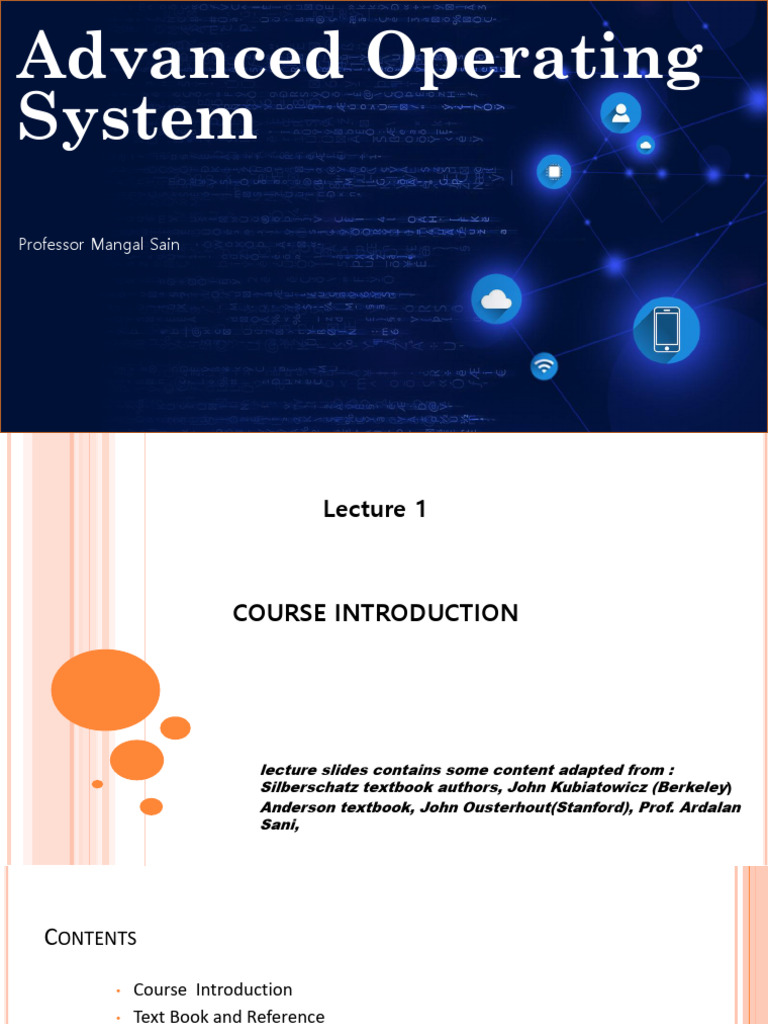 Lecture 01 | PDF | Kernel (Operating System) | Operating System