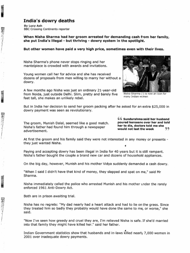 India's Dowry Deaths | PDF