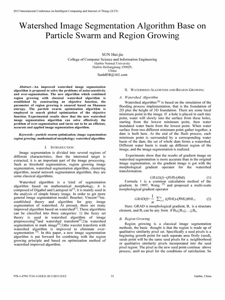 12-Watershed Image Segmentation Algorithm | Download Free PDF | Image Segmentation ...