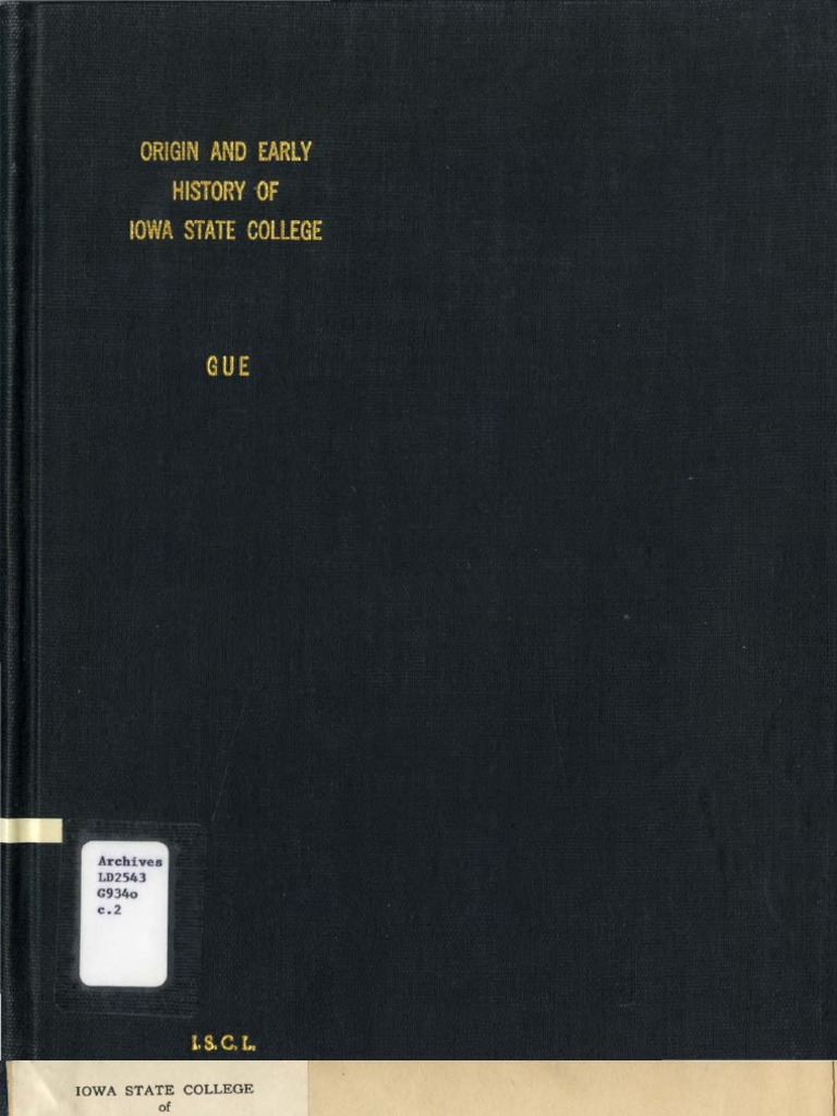 Iowa State College: Founding History | PDF | United States Congress ...