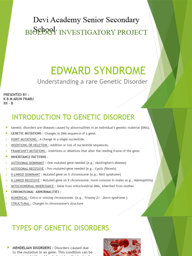 Edward Syndrome: Overview and Insights | PDF | Genetic Disorder | Human ...