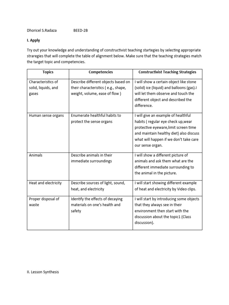 Constructivist Teaching Strategies Guide | PDF | Constructivism ...
