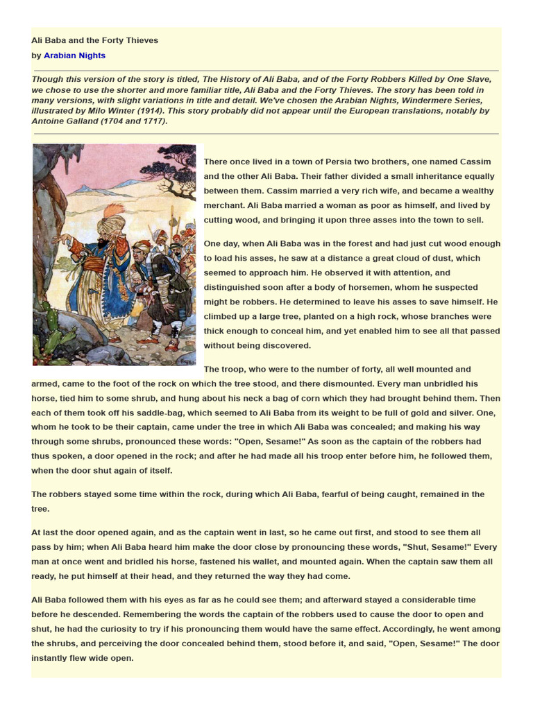 Ali Baba And The Forty Thieves 1 Pdf