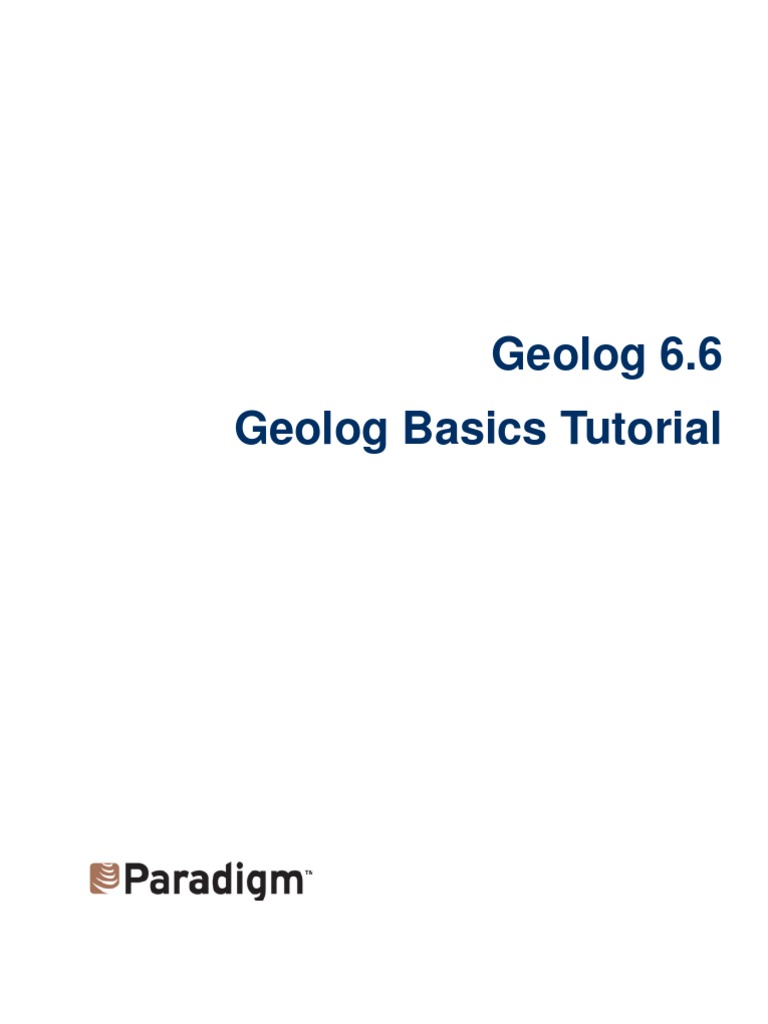 Geolog6.6 Basics Tutorial | PDF | Icon (Computing) | Menu (Computing)