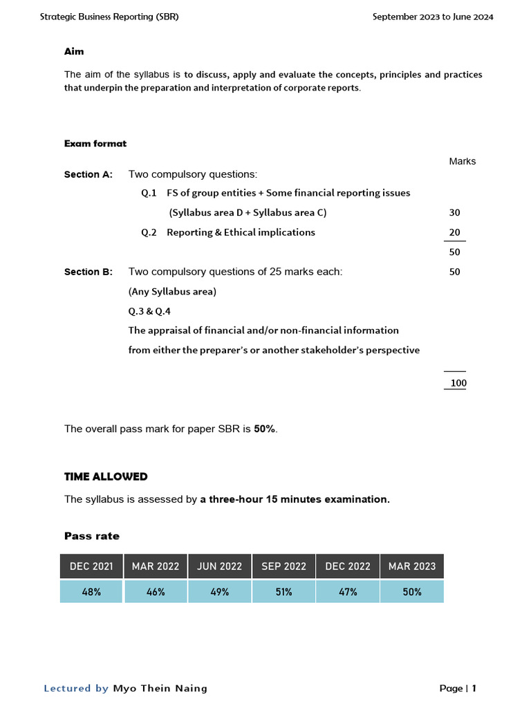 SBR Note s23 To j24 Exam | Download Free PDF | International Financial ...