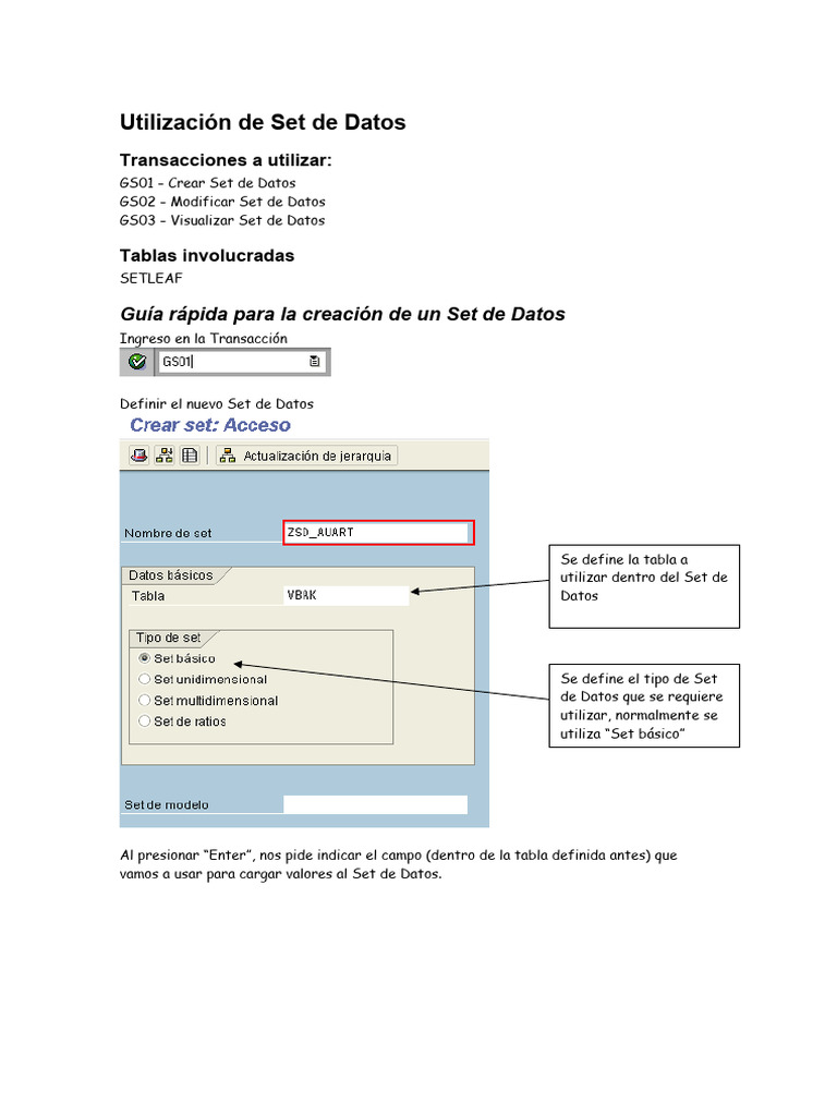 Utilización de set de datos | PDF
