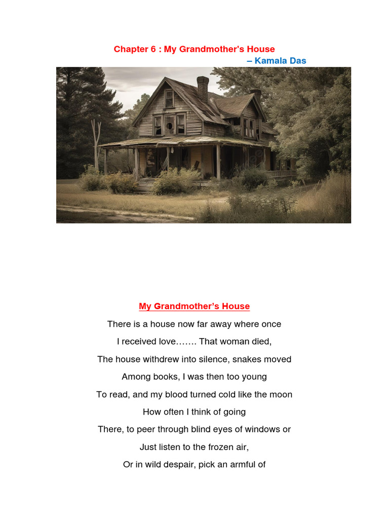 06 - My Grandmothers House | Download Free PDF | Poetry