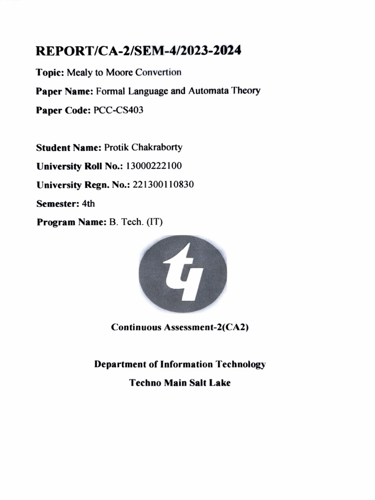 Automata Report | PDF | Electronic Design | Computer Engineering