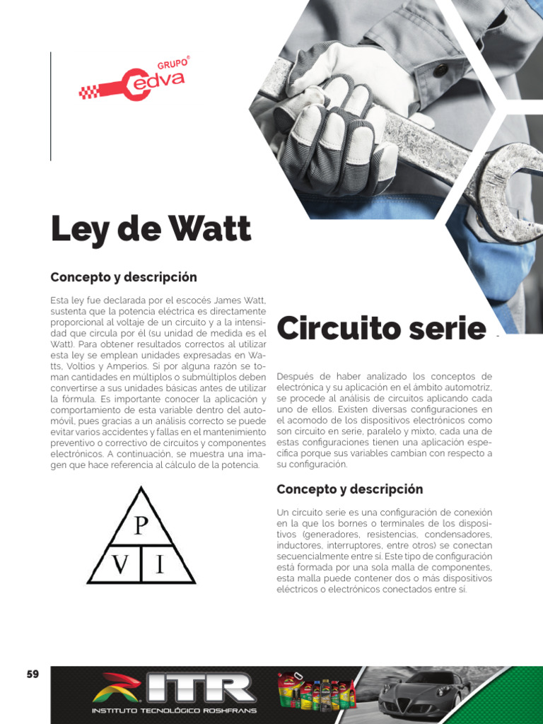 Manual - Ley de Watt y Tipos de Circuitos | Descargar gratis PDF | Red ...